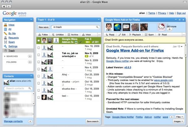 Waveboard – Google Wave klient ktorý ani nemusel byť - alian.info